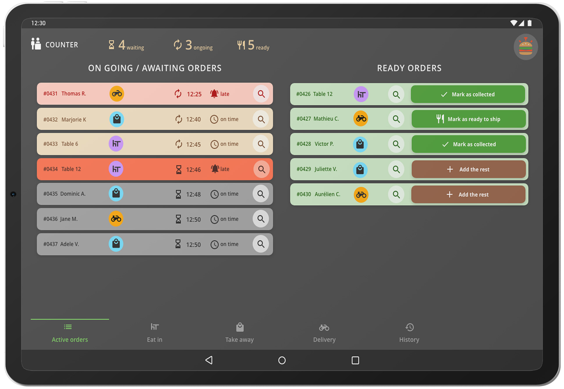 TicknCook: a solution to display your online orders