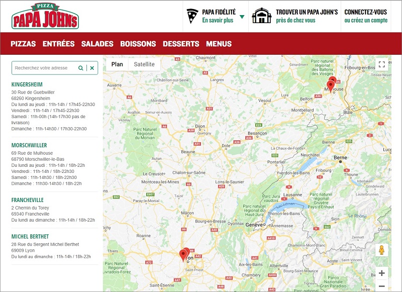 Multi-site restaurants: your locations marked out on Google Map ...