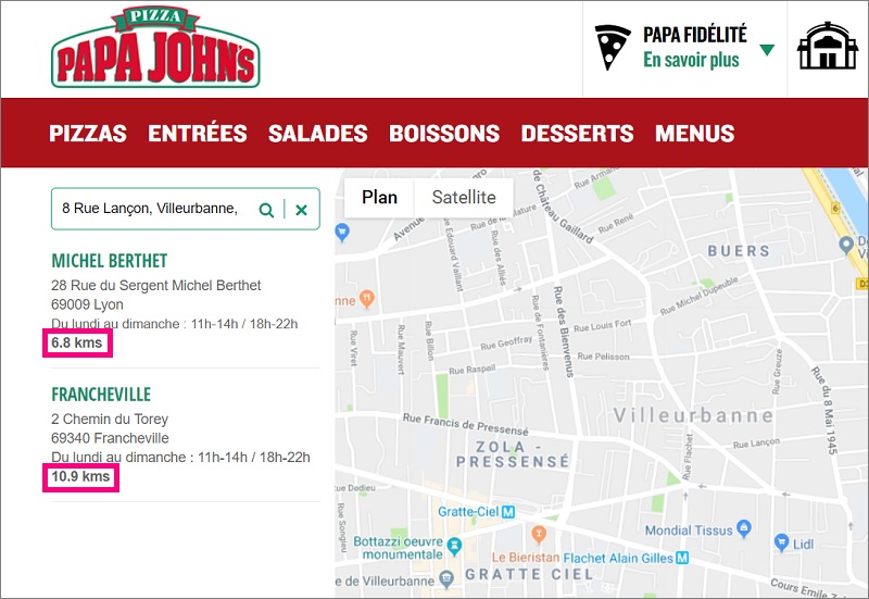 Multi-site restaurants: your locations marked out on Google Map ...
