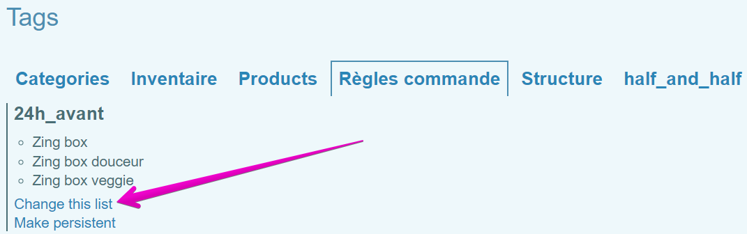 Preparation tags on your online ordering site